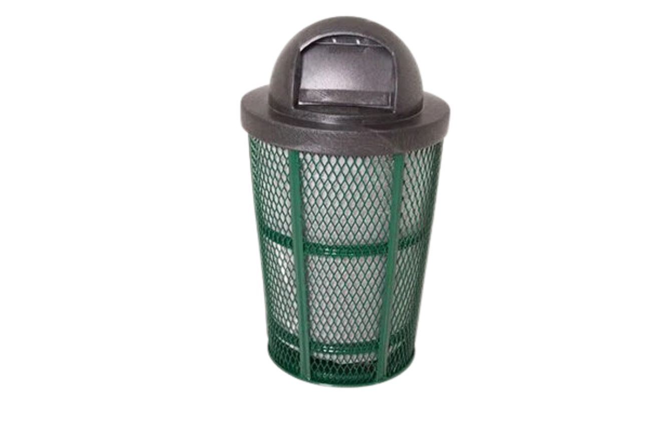 Litter Receptacle Dome Top Surface Mount
