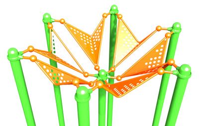 Inverted Tri-Faceted Hexagon Roof