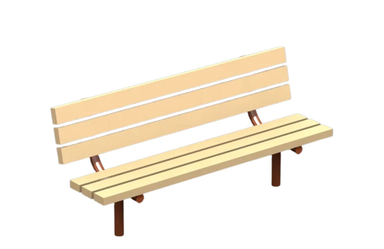 Straight Leg Bench 6' Fir Painted