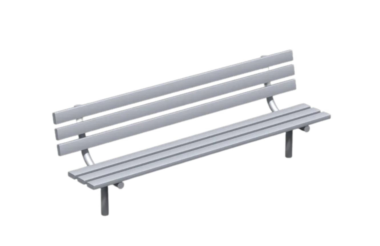 Straight Leg Bench 8' Aluminum
