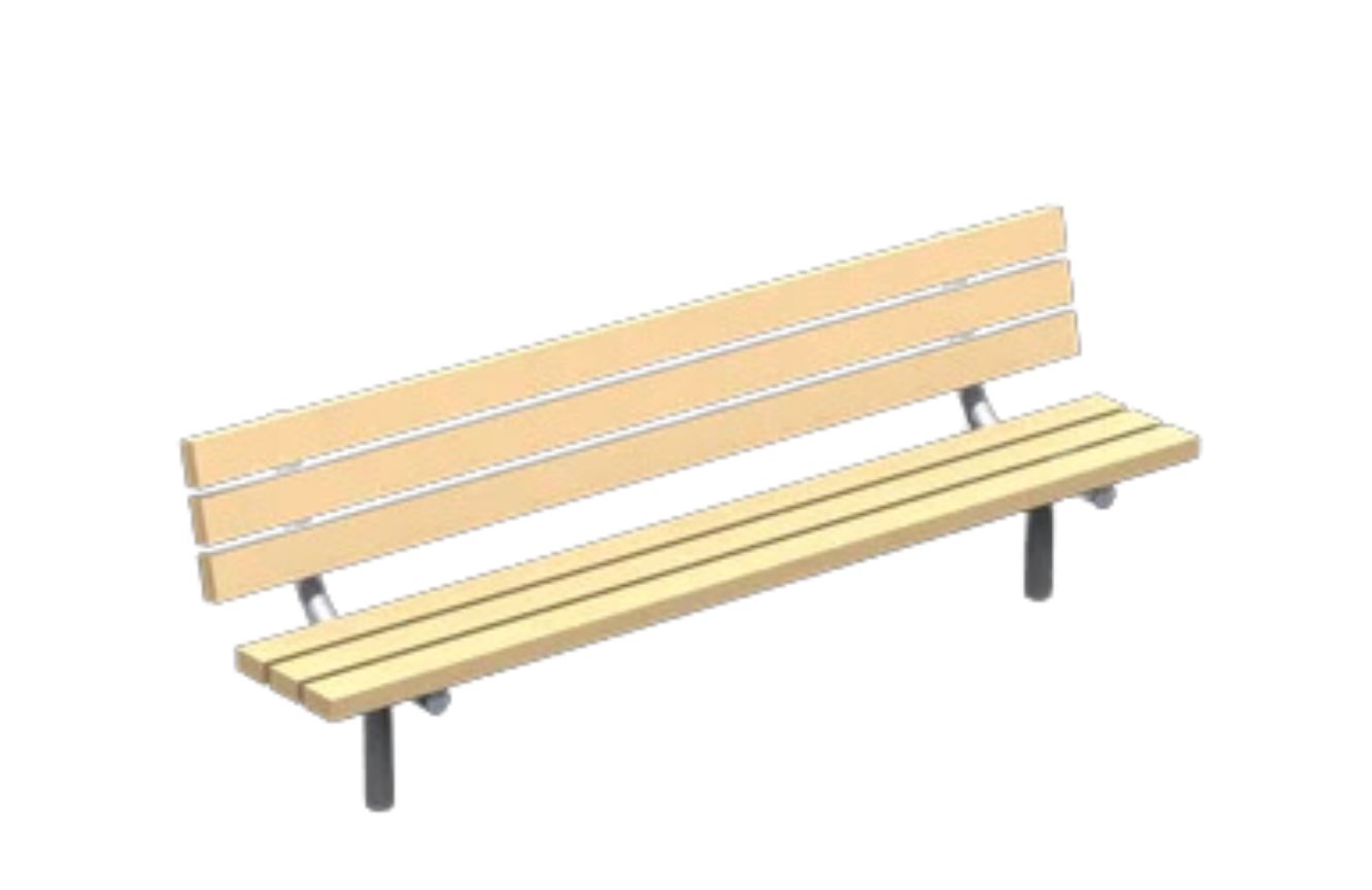 Straight Leg Bench 8' Fir Painted