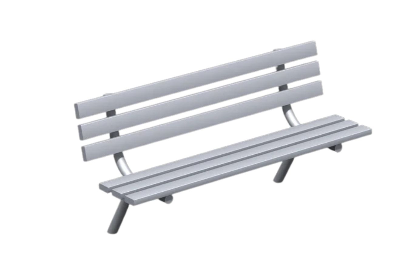 Angle Leg Bench 6' Aluminum